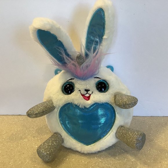 Zuru | Toys | Zuru Rainbowcorn Plush White Bunny Rabbit Blue Heart ...